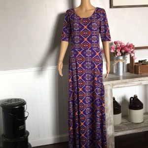 LuLaRoe | Dresses | Lularoe Ana Dress Aztec Maxi Dress Size L Euc ...